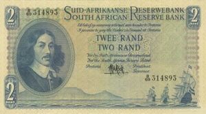 Banknote: 2 Rand (South Africa) (1961-1965 ND Issue) Wor:P-105a