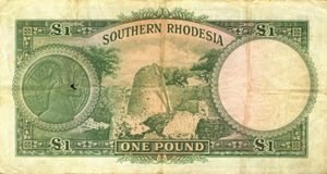 Banknote: 1 Pound (Southern Rhodesia) (1939-1952 "George VI" Issue) Wor ...