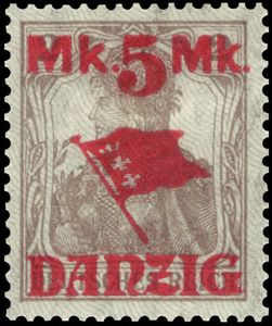 Stamp: Germania - Overprint and Surcharge (Free City of Danzig(Danzig ...