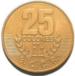 Moneda: 25 Colones (Magnetic) (Costa Rica(1950~Today - Banco Central de ...