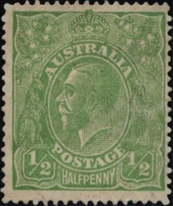 Stamp: King George V (Australia(King George V Issue) Mi:AU 28XAb,Sg:AU ...