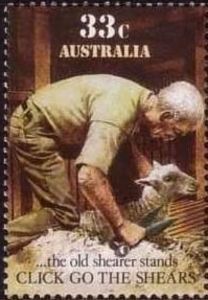 Stamp: The Old Shearer Stands (Australia(Australian Folklore - Click Go ...