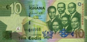 Banknote: 10 Cedis (Ghana(2007-2017 Issue) Wor:P-39b