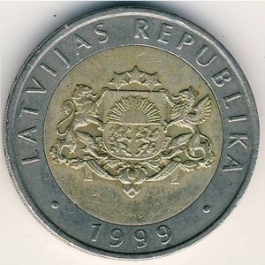 Moneda: 2 Lati (Letonia(1991~2014 - 2ª República - Circulación) WCC:km38