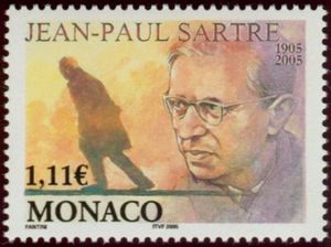 Stamp: Jean-Paul Sartre, birth centenary (Monaco) Mi:MC 2730,Sn:MC 2359 ...
