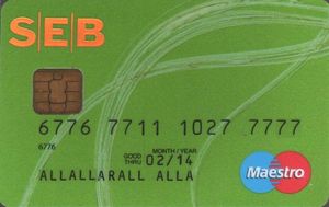 Bank Card: Maestro SEB (SEB Bank, UkraineCol:UA-MS-0206