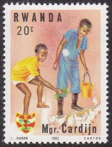 Stamp: 100th birthday of Cardinal Cardijn (Rwanda) (Cardinal Cardijn ...