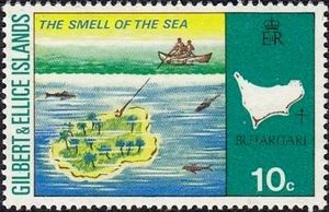 Stamp: Butaritari-Island: The scent of the sea (Gilbert and Ellice ...