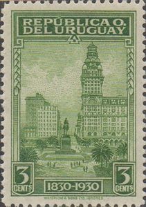 Stamp: Independence Square Montevideo (Uruguay(100 Years of ...