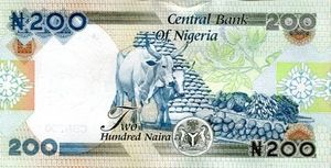 Banknote: 200 Naira (Nigeria(1984-2022 Issue) Wor:P-29f.2 💴