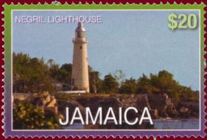 Stamp: Negril Lighthouse (Jamaica(Lighthouses) Mi:JM 1170I,Sn:JM 1100 ...