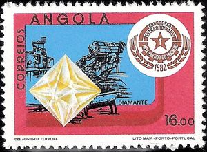 Sello: I Extraordinary Congress of the MPLA Party (Angola(I ...