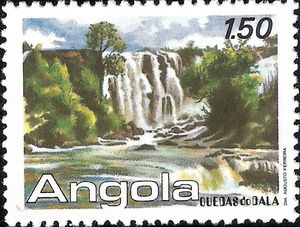 Stamp: Dala Waterfalls (Angola(Landscapes of Angola) Mi:AO 766,Sn:AO ...