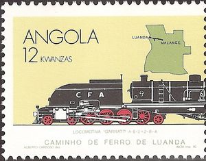 Postzegel: Railways of Luanda to Benguela (Angola(Benguela and Luanda ...