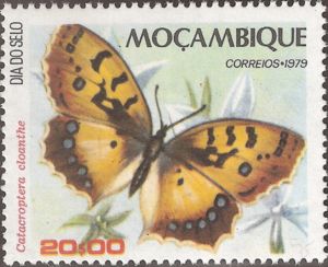 Stamp: Pirate (Catacroptera cloanthe) (Mozambique(Butterflies (1979 ...