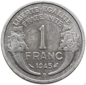Moneda: 1 Franc (Graziani - B - Beaumont-le Roger) (Francia(1941~1960 ...