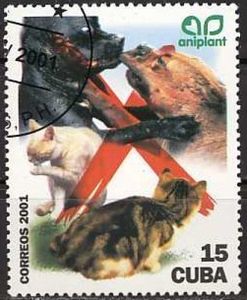 Stamp: Cats (Felis silvestris catus) & Dogs (Canis lupus familiaris ...