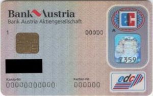 Tarjeta de Banco: Bank Austria Eurocheque card (Bank Austria ...