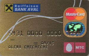 Bank Card: MasterCard Gold "MTS" (Raiffeisen Bank Aval, UkraineCol:UA ...