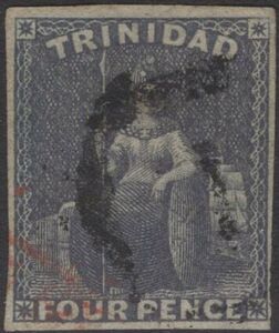 Stamp: Seated Britannia (Trinidad(Seated Britannia Definitives 1859 ...