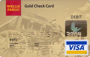 Bank Card: Visa Gold Debit (Wells Fargo, United States of AmericaCol:US ...