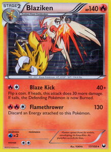 Carta de Jogo: Blaziken (Pokémon TCG(Dark Explorers Set) Col:PKM-DEX-EN017