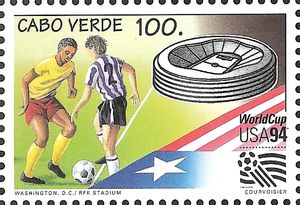 Stamp: Football World Cup - USA 94 (Cabo Verde(FIFA Football (Soccer ...