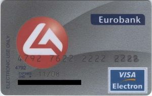 Bank Card: Eurobank Visa Electron (1) (EFG Eurobank Ergasias S.A ...