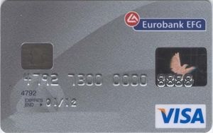 Bank Card: Eurobank EFG Visa (EFG Eurobank Ergasias S.A., GreeceCol:GR ...