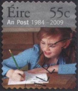 Stamp: An Post 1984-2009 - Girl writing a letter (Ireland(25th Anniv ...