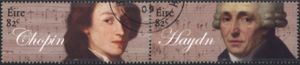 Stamp: Chopin & Haydn (Ireland) (Classical Composers) Mi:IE 1901A-1902A ...