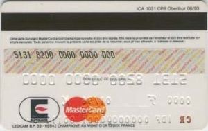Bank Card: MasterCard Standard (Credit Agricole, FranceCol:FR-MC-0004
