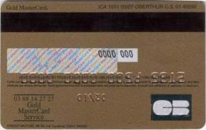 Bank Card: MasterCard Gold (Credit Mutuel, FranceCol:FR-MC-0007