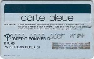 Bank Card: Visa Classic (Credit Foncier de France, FranceCol:FR-VI-0018
