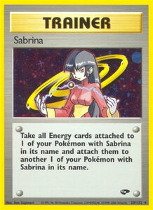 Game Card: Sabrina (Pokémon TCG(Gym Challenge Set - Unlimited Edition ...