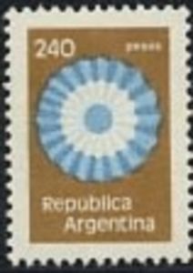Stamp: National cockade (Argentina(Cockade) Mi:AR 1386,Sn:AR 1207,Yt:AR ...