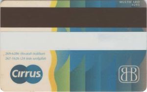 Bank Card: Cirrus card (Budapest Bank, HungaryCol:HU-CR-0002.01