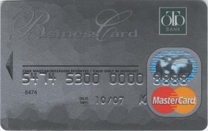Bank Card: MasterCard Business (Otp Bank, HungaryCol:HU-MC-0024