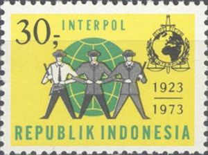 Stamp International Police Organization Indonesia International