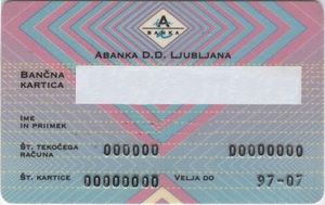 Bankovna kartica-kreditna kartica: Intra-bank card (Abanka ...