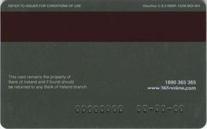 Bank Card: Intra-bank card "365" (Bank of Ireland, IrelandCol:IE-GM-0001.02