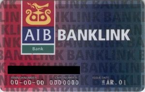 Bank Card: Banklink card (Allied Irish Banks (AIB), IrelandCol:IE-PL ...