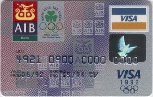 Bank Card: Visa Classic (Allied Irish Banks (AIB), IrelandCol:IE-VI-0001