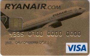 Bank Card: Visa Gold "Ryanair" (MBNA Europe Bank, Ireland) Col:IE-VI-0003