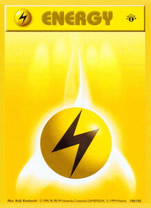 Game Card: Lightning Energy (Pokémon TCG) (Base Set - First Edition ...