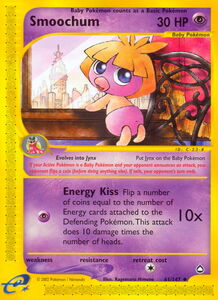 Game Card: Smoochum (Pokémon TCG(Aquapolis Set) Col:PKM-AQS-EN061 🃏