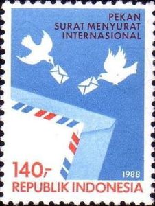Stamp: International Correspondence Week (IndonesiaMi:ID 1276,Sn:ID ...