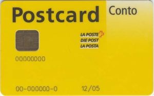 Bankkarte: Postcard Conto (PostFinance, SchweizCol:CH-GM-0003