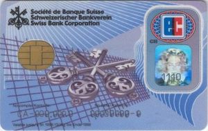 Bank Card: EuroCheque Card (Swiss Bank Corporation, SwitzerlandCol:CH ...