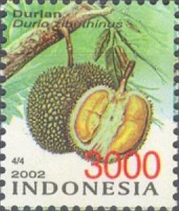 Stamp: Durian - Durio zibethinus (Indonesia) (Fruits) Mi:ID 2197,Sn:ID ...